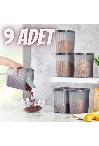 Transformacion Bertazzoni 2.5 Litre 18 cm Yükseklik Saklama Kabı 9 Lu Set Transformacion Bertazzoni 2.5 Litre 18 cm Yükseklik Saklama Kabı 9 Lu Set