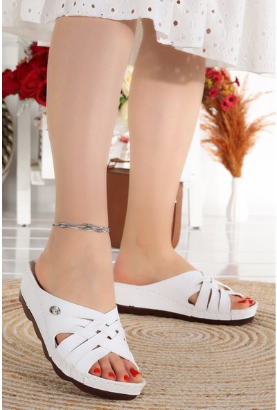 Woggo Ary 37-449 Günlük 4 cm Topuk Bayan Terlik