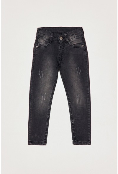 FullaModa Eskitme Görünümlü Çocuk Kot Pantolon