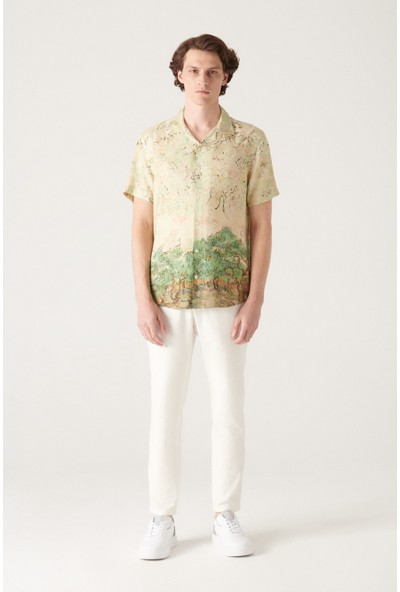 Avva Erkek Ekru Yandan Cepli Beli Lastikli Seersucker Relaxed Fit Pantolon A21Y3016 Avva Erkek Ekru Yandan Cepli Beli Lastikli Seersucker Relaxed Fit Pantolon A21Y3016