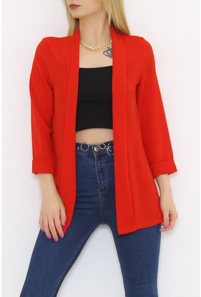 Krep Ceket Kırmızı