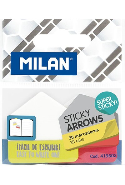 Milan 419602 Arrow Renkli Yapışkanlı Ayraç 100'lü Milan 419602 Arrow Renkli Yapışkanlı Ayraç 100'lü
