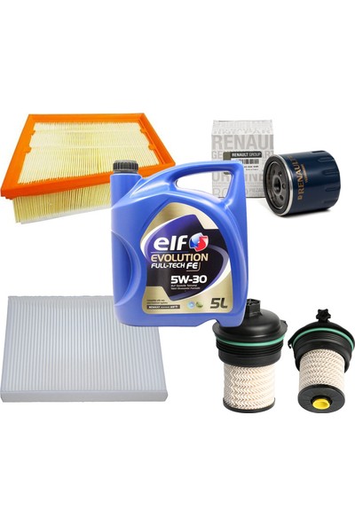 Oto Deposu Renault Scenic 1.5 Dci Filtre Bakım Seti 95-110 Bg Model 2016-2020 [4+1-OTODEPOSUSET7485D]