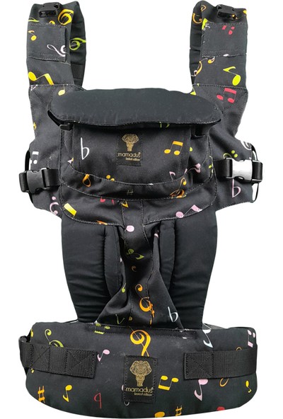 Mamadusbaby Her Yöne Renkli Notalı Ergonomik Kanguru Mamadusbaby Her Yöne Renkli Notalı Ergonomik Kanguru