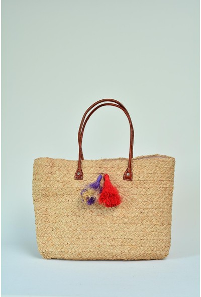 More Vitrin Hasır Omuz Çantası