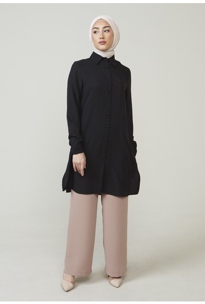 SETRMS Siyah Sırt Detaylı Düğmeli Tunik 2224058 SETRMS Siyah Sırt Detaylı Düğmeli Tunik 2224058