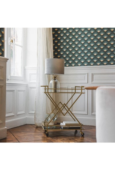 Merzana Grandeur Metal Gold Servis Arabası Sunum Arabası Merzana Grandeur Metal Gold Servis Arabası Sunum Arabası