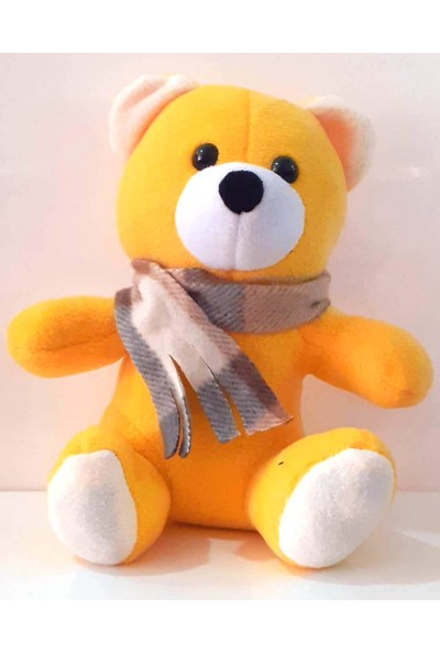 Modellino Fularlı Sarı Beyaz Peluş Ayıcık - 30CM - 1 Adet Modellino Fularlı Sarı Beyaz Peluş Ayıcık - 30CM - 1 Adet