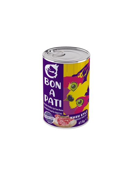 Bonapati Kuzu Etli Yetişkin Tahılsız Kedi Konservesi 415GR 24ADET Bonapati Kuzu Etli Yetişkin Tahılsız Kedi Konservesi 415GR 24ADET