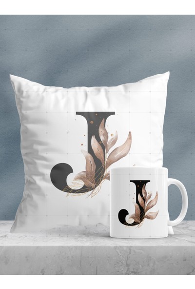 Tropikal J Baskılı Yastık Kupa Set Tropikal J Baskılı Yastık Kupa Set