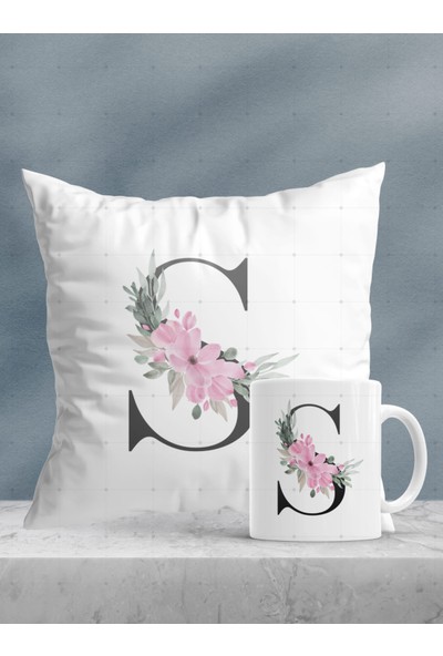 Tropikal S Baskılı Yastık Kupa Set Tropikal S Baskılı Yastık Kupa Set