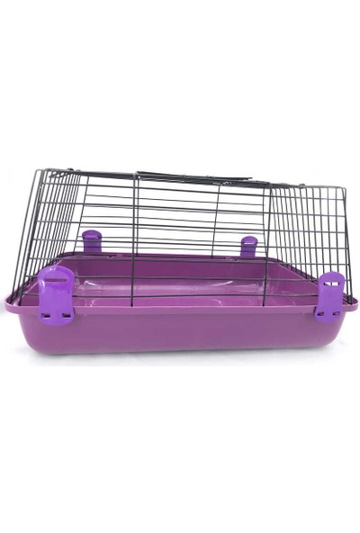 Guinea Pig, Tavşan, Kemirgen Kafesi 40X57X30 Cm. (Mor) Guinea Pig, Tavşan, Kemirgen Kafesi 40X57X30 Cm. (Mor)