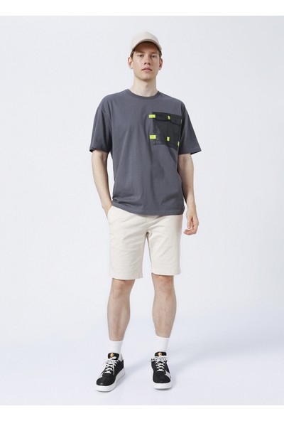 Limon Bermuda Şort, 58, Ekru