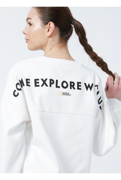 National Geographic Sweatshır, Xl, Beyaz National Geographic Sweatshır, Xl, Beyaz