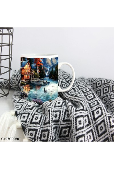 Napoli Home Manzara Baskılı Çay Kahve Porselen Kupa Bardak