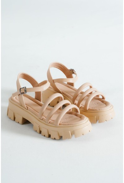 Basskan Bayan Nut Yüksek Taban Nilekten Bağlama Biyeli Terlik&sandalet PRD04