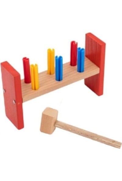 Renkli Ahşap Çak Çak Çekiç Vurma Oyunu Renkli Ahşap Çak Çak Çekiç Vurma Oyunu