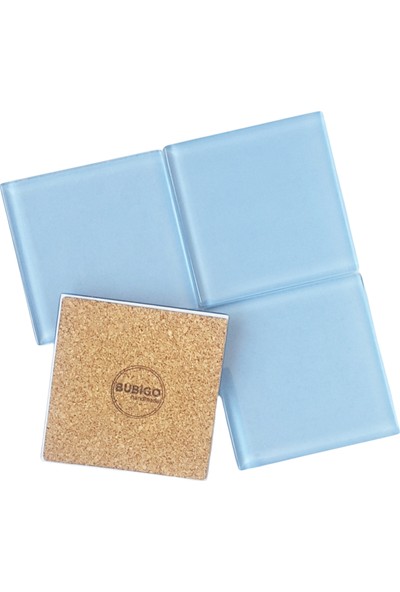 Bubigo Cam Bardak Altlığı Renkli 4'lü Set Bubigo Cam Bardak Altlığı Renkli 4'lü Set