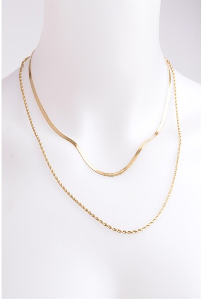 PIERPARIS Çelik Kolye Gold Kirstal Taşli Ozel Tasarim PIERPARIS Çelik Kolye Gold Kirstal Taşli Ozel Tasarim