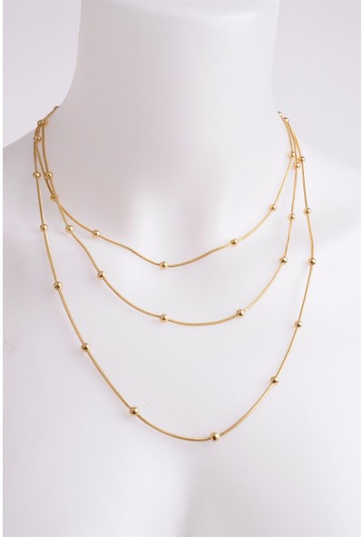 PIERPARIS Çelik Kolye Gold Kirstal Taşli Ozel Tasarim PIERPARIS Çelik Kolye Gold Kirstal Taşli Ozel Tasarim