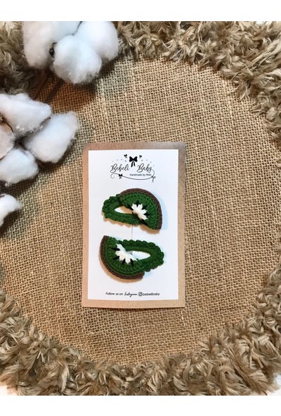 Örgü Elişi Kivi 2 Liçıtçıtlı Toka