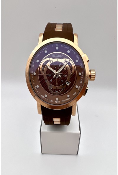 Homies Kahverengi Silikon Kordon Şık Spor Erkek Saati HMS987 Homies Kahverengi Silikon Kordon Şık Spor Erkek Saati HMS987