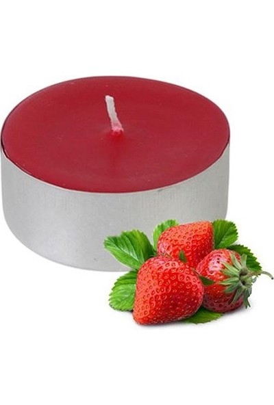 Pazariz 25 Li Kokulu Kırmızı Tealight Mum