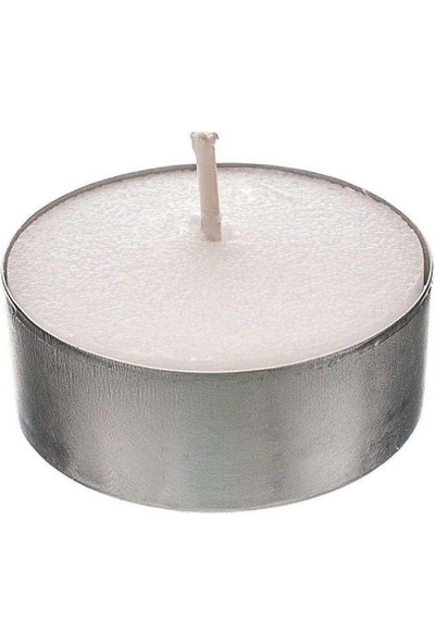 Pazariz Beyaz Yuvarlak Tealight Mum