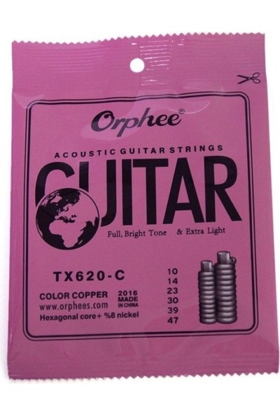Orphee Orphee TX620-C Akustik Gitar Teli Orphee Orphee TX620-C Akustik Gitar Teli