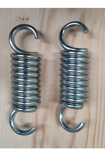 Yapa Yavuzpaşalar 7 mm Çelik Çiftli Salıncak Yayı - Uzun - 10 Boğum - 14,5 cm - Galvanizli - Düz Kancalı Yapa Yavuzpaşalar 7 mm Çelik Çiftli Salıncak Yayı - Uzun - 10 Boğum - 14,5 cm - Galvanizli - Düz Kancalı