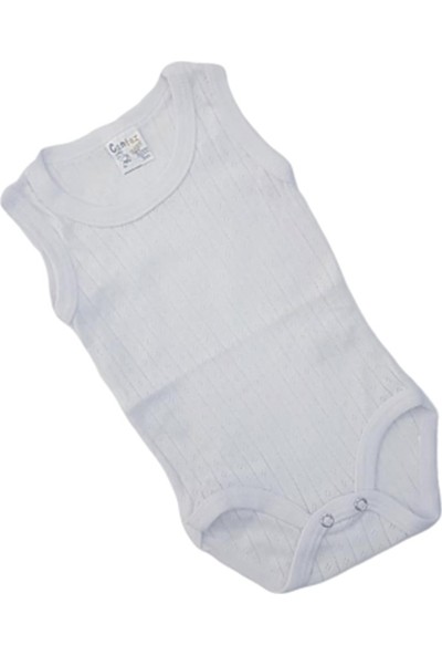 Balenbi Cantaz Bebe 208 Unisex Bebek Çizgi Desenli Jakarlı Askılı Badi