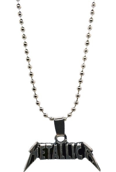 Santalio Top Zincirli Gümüş Kaplama Metallica Rock Band Fan Kolye Santalio Top Zincirli Gümüş Kaplama Metallica Rock Band Fan Kolye