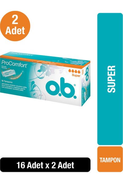 O.B. Tampon Süper 16'lı x 2