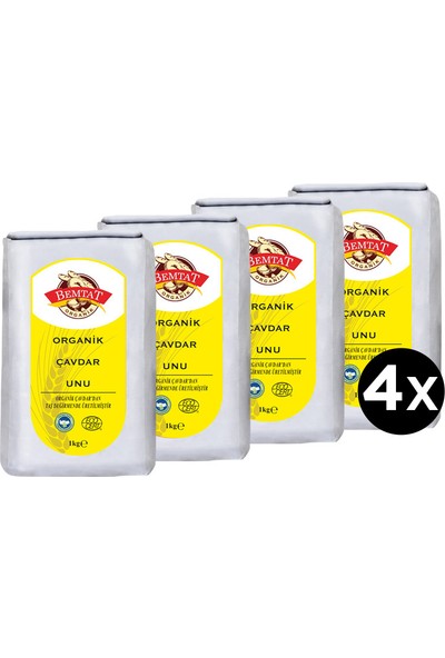 Bemtat Organik Çavdar Unu 1 kg x 4