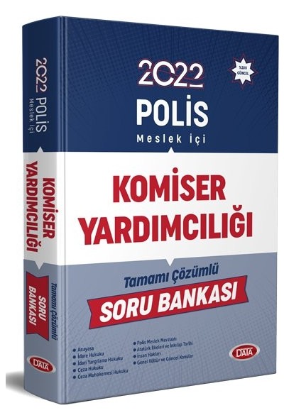 Data Yayınları Polis Meslek Içi Komiser Yardımcılığı Tamamı Çözümlü Soru Bankası