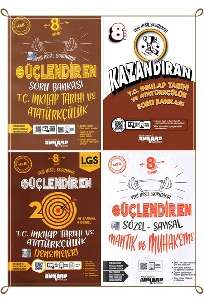 2K 8.sınıf Lgs Inkılâp Tarihi Soru Bankası Ankara Güçlen Kazan Dene