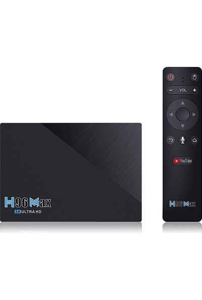 H96 Max 4K Akıllı Tv Kutusu, Fiş Tipi: Ab Tak H96 Max 4K Akıllı Tv Kutusu, Fiş Tipi: Ab Tak