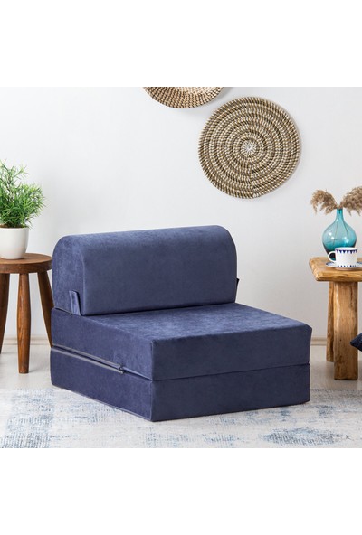 Homedius Magic Tek Kişilik Katlanır Yataklı Koltuk Mavi