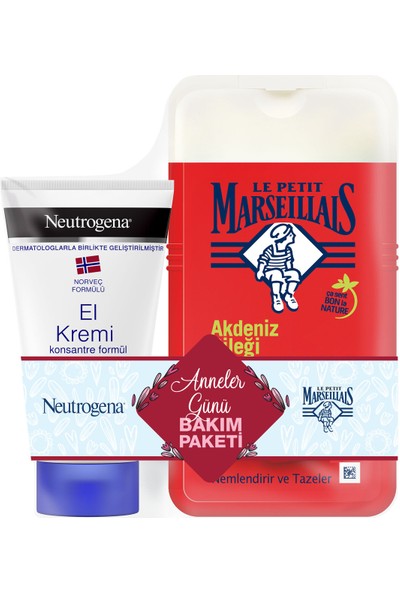 Neutrogena El Kremi 75 ml + Le Petıt Marseıllaıs Çilek Banyo ve Duş Jeli 250 ml