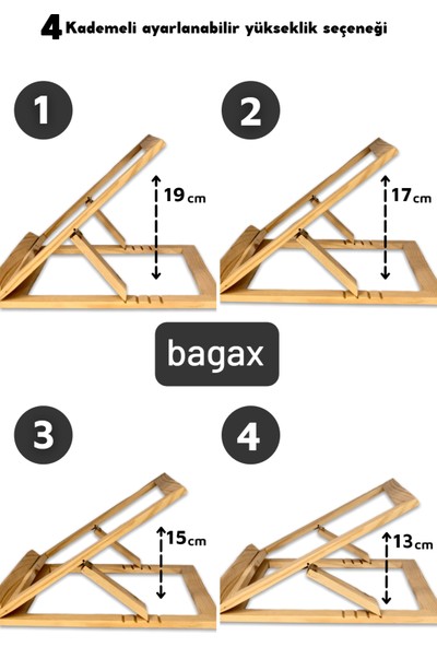 Bagax Ahşap Doğal Bilgisayar Laptop Tutucu Aparatı Yükseltici Soğutucu Standı Çok Amaçlı Ayarlanabilir Bagax Ahşap Doğal Bilgisayar Laptop Tutucu Aparatı Yükseltici Soğutucu Standı Çok Amaçlı Ayarlanabilir