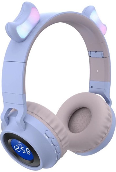 Pako Karler Bass Çocuklar Için Rgb Göstergeli Işıklı Kablosuz Kedi Kulaklık - JR-028B