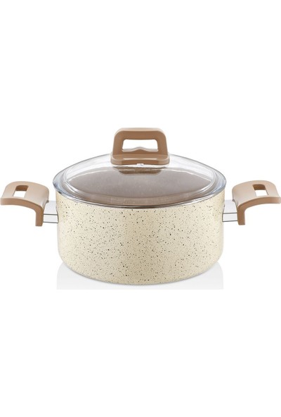 Luwi Shopping 20 cm Krem Renk Granit Derin Tencere Luwi Shopping 20 cm Krem Renk Granit Derin Tencere