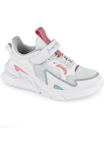 Jump 27202 Beyaz Comfort Tabanlı Bantlı Kız Çocuk Spor Ayakkabı