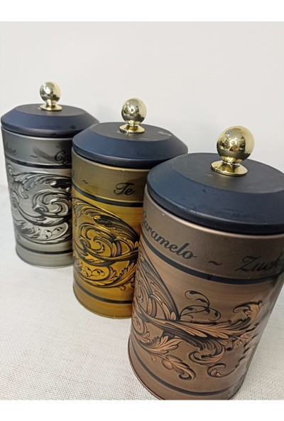 3 Lü Galvaniz Saklama Kabı AYZ2019141