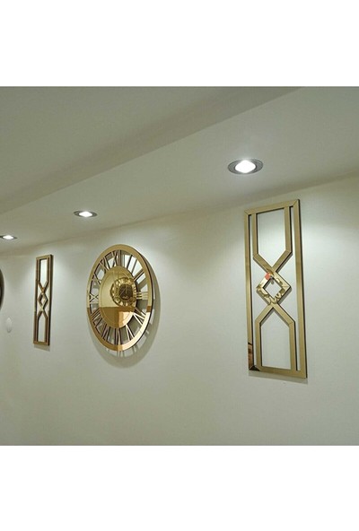 Eyka Store Modern Dekoratif Gold Aynalı Plexiglass Duvar Saati, 2 Adet Kum Saati Tasarım Tablo 3 Parça Set Eyka Store Modern Dekoratif Gold Aynalı Plexiglass Duvar Saati, 2 Adet Kum Saati Tasarım Tablo 3 Parça Set