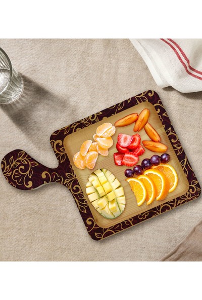 Bk Gift Retro Motif Tasarımlı Kare Şeklinde Doğal Ahşap Servis ve Sunum Tabağı Model 13 Bk Gift Retro Motif Tasarımlı Kare Şeklinde Doğal Ahşap Servis ve Sunum Tabağı Model 13