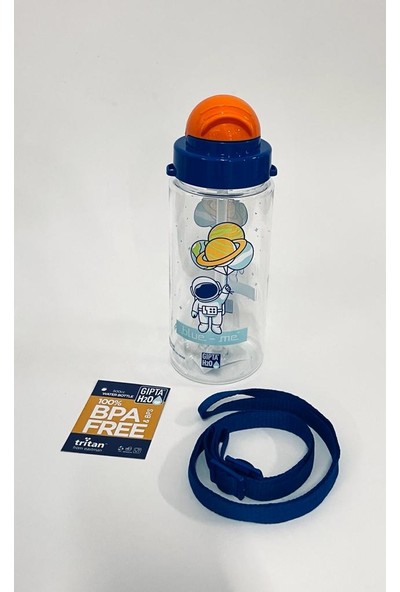 Gıpta Lacivert Blue-Me Tritan Desenli Pipetli Matara 500 ml Gıpta Lacivert Blue-Me Tritan Desenli Pipetli Matara 500 ml