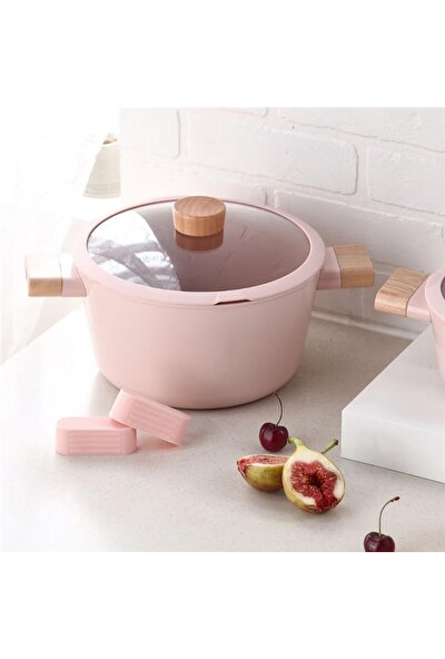 Qalitte Neoflam Blossom Cam Kapaklı Alüminyum Döküm Tencere 20 cm Qalitte Neoflam Blossom Cam Kapaklı Alüminyum Döküm Tencere 20 cm