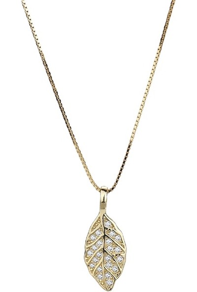 Devils Eye S925 Gümüş ve Altın Dal ve Yeşim Yaprağı Kolye (Yurt Dışından) Devils Eye S925 Gümüş ve Altın Dal ve Yeşim Yaprağı Kolye (Yurt Dışından)