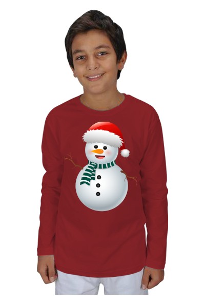 Tisho Snow Man Çocuk Unisex Uzunkollu